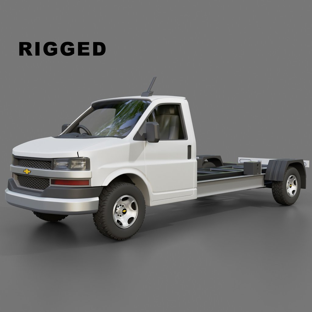 Chevrolet Express Cutaway Chassis | Trucks models | BlenderKit