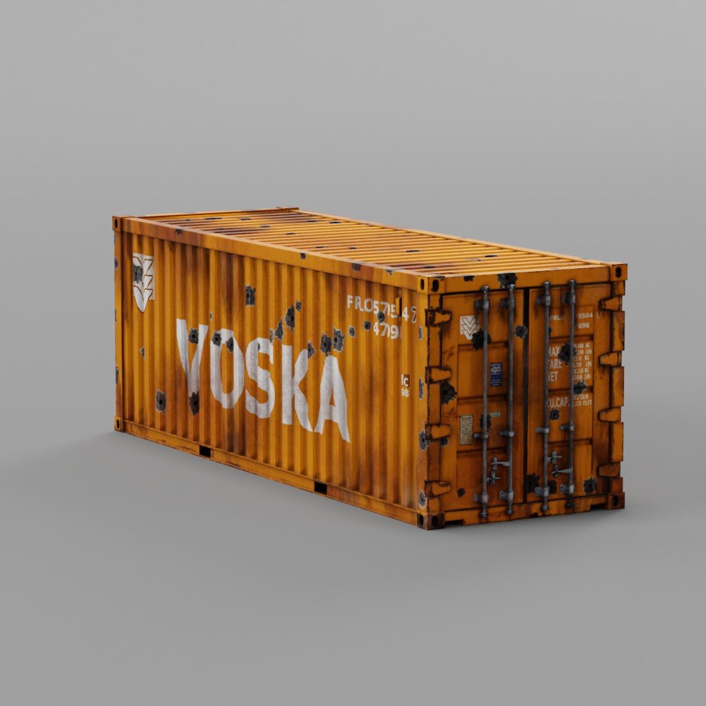 Orange Mk3 Container | Containers models | BlenderKit