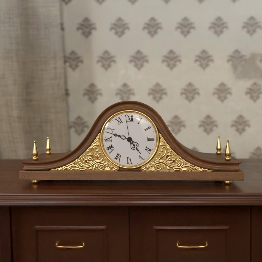 Vintage mantel clock | FREE Clocks models | BlenderKit