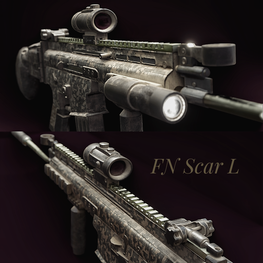 US . Fn Scar L . FK 16 | Modern Weapons models | BlenderKit