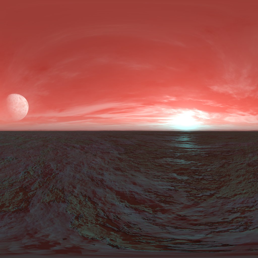 BlenderKit | Download the FREE Red Sky Evening With Moon Skydome hdr