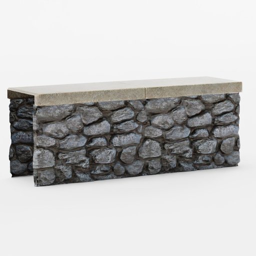 Wall Rock Section | Stone Panels models | BlenderKit