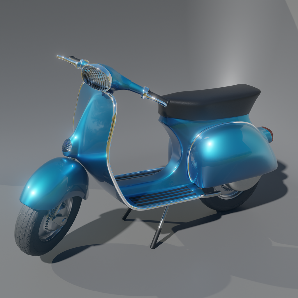 Scooter | FREE Historical Motocycles models | BlenderKit