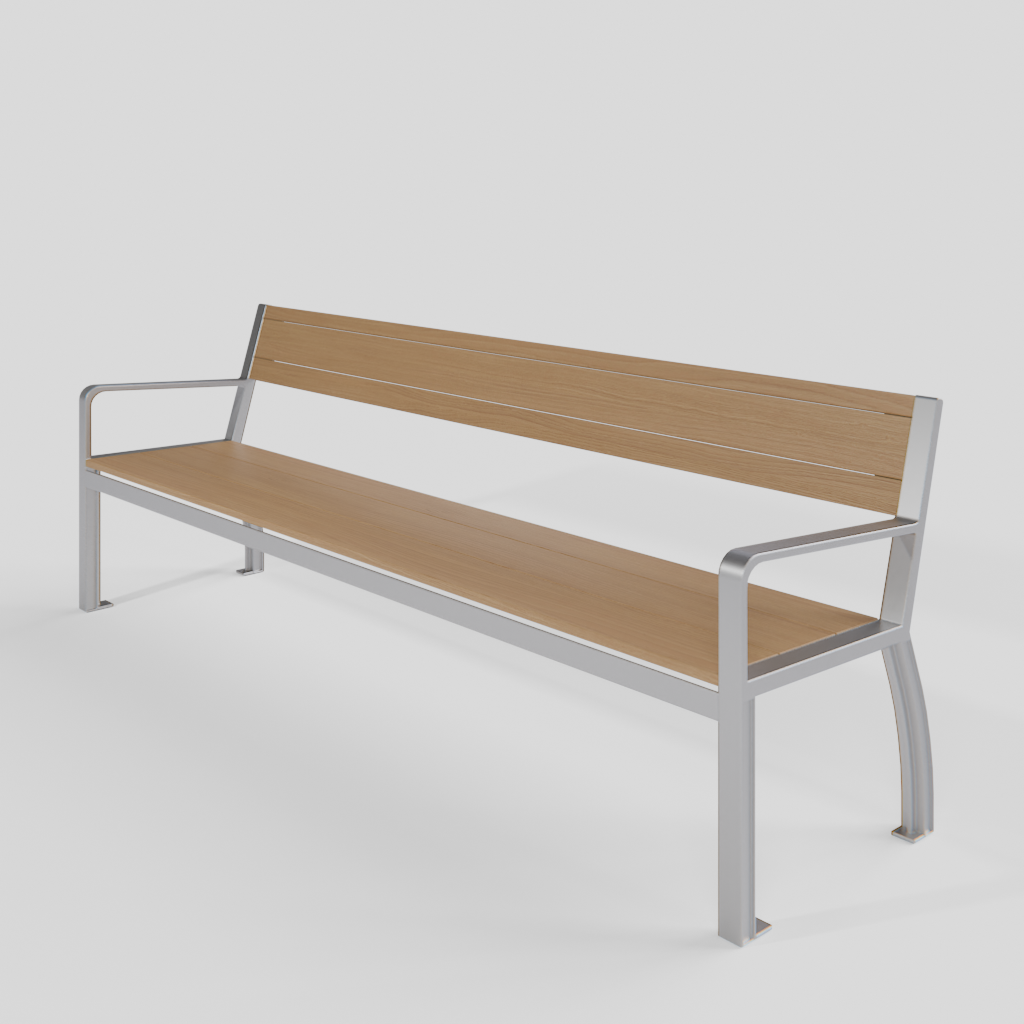 Maglin 970 Backed | Benches models | BlenderKit