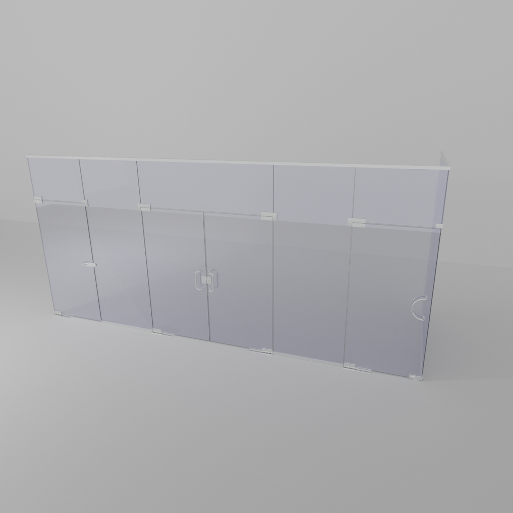 Transparent Glass Doors Kit | Doors models | BlenderKit
