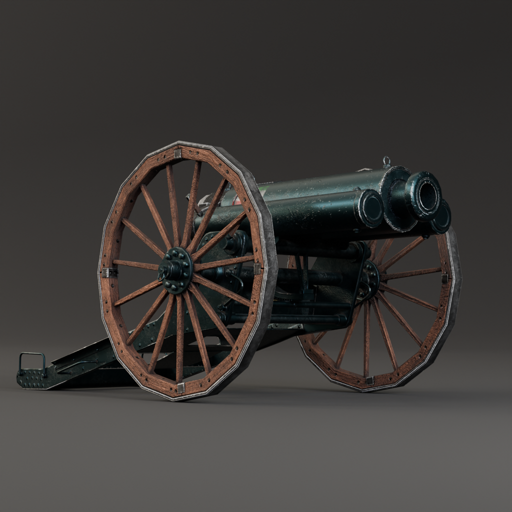 War canon 4K texture | Historical Weapons models | BlenderKit