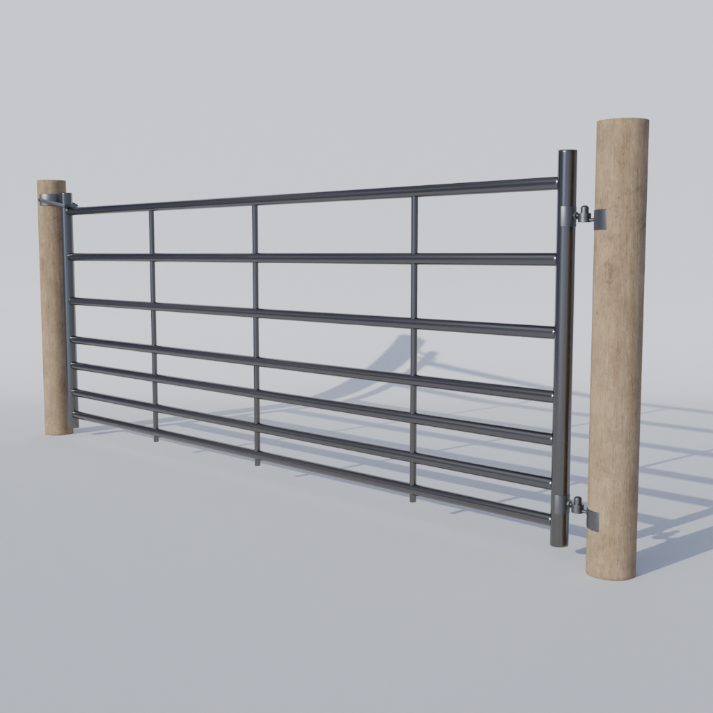 Fence Selection Part 2- Metal Field Gate | FREE Fences models | BlenderKit
