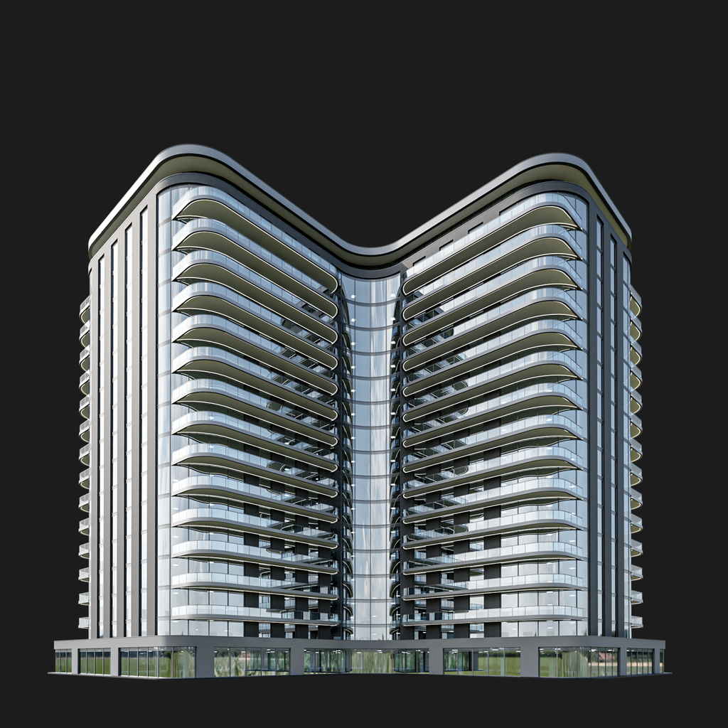 Crescent Horizon Towers | Commercial Buildings models | BlenderKit