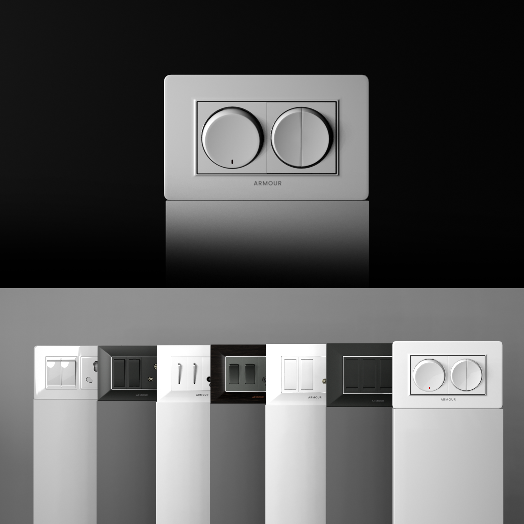 Seven modular plates | Product Visualization scenes | BlenderKit