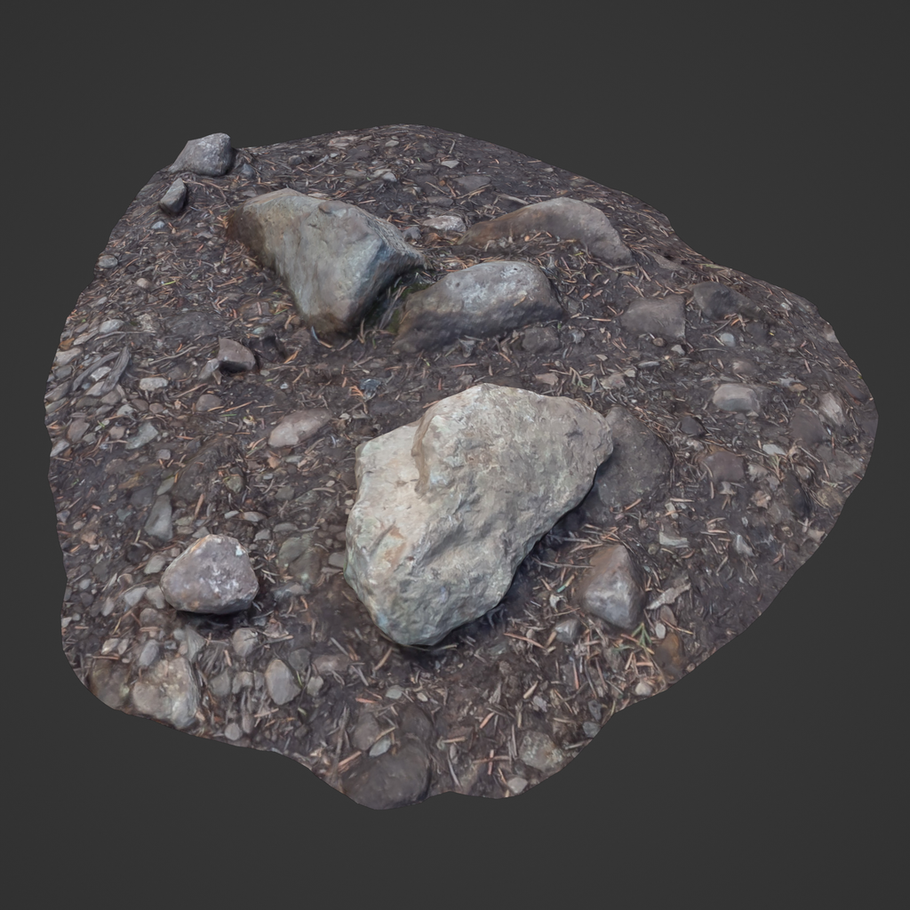 Ground Rock Photoscan Low Poly | FREE Environment Elements models ...