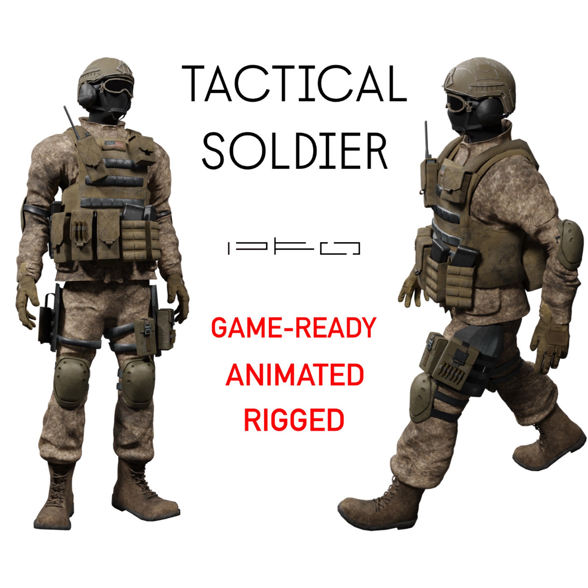 American soldier | Military Characters models | BlenderKit