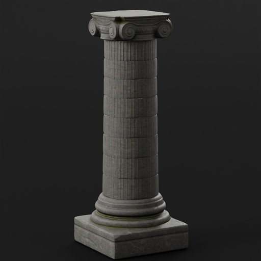 Stone Pillar Column Medium | Molding / Carving models | BlenderKit