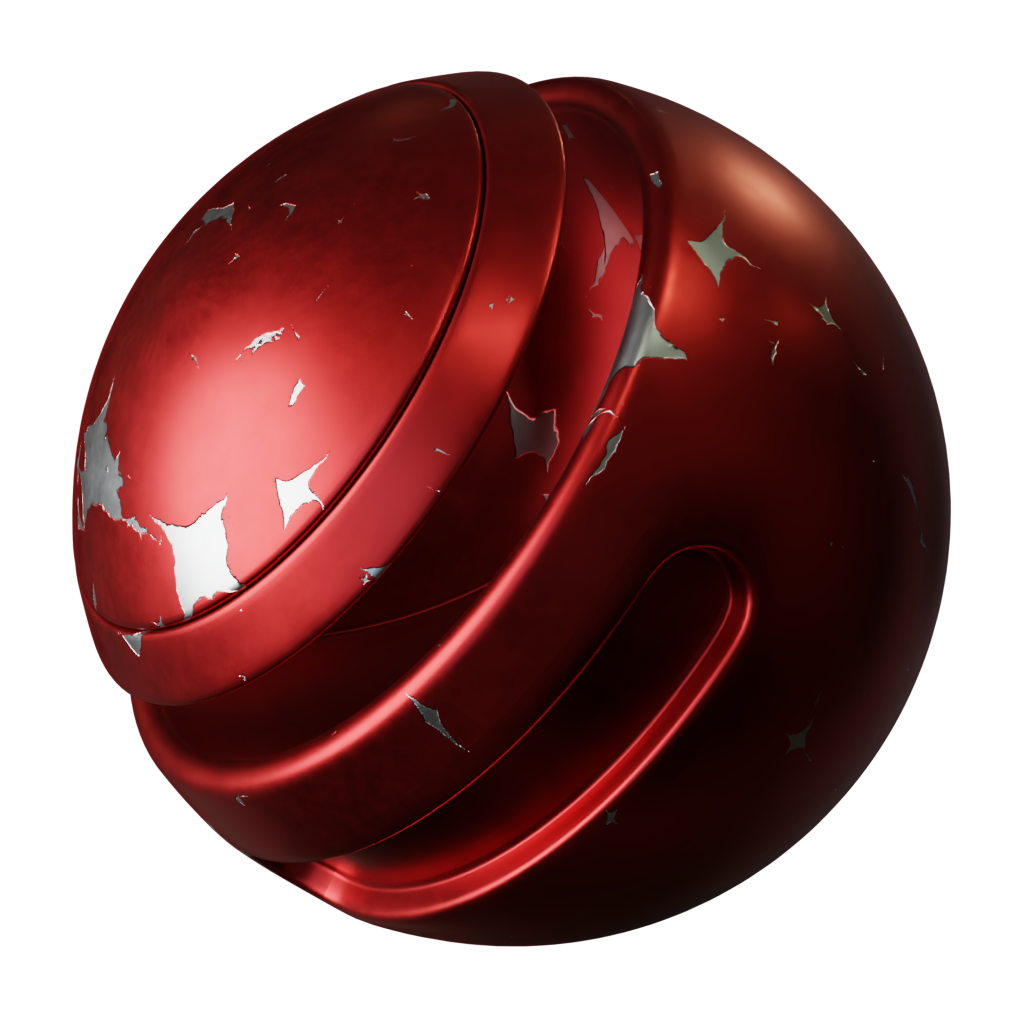 Crimson Chipped Metal | FREE metal materials | BlenderKit