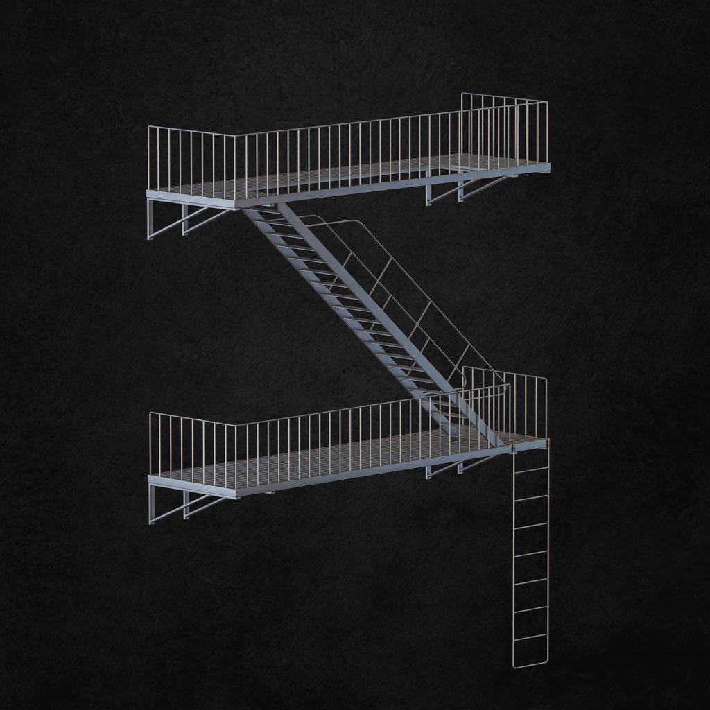 BlenderKit | Download the Exterior stair model