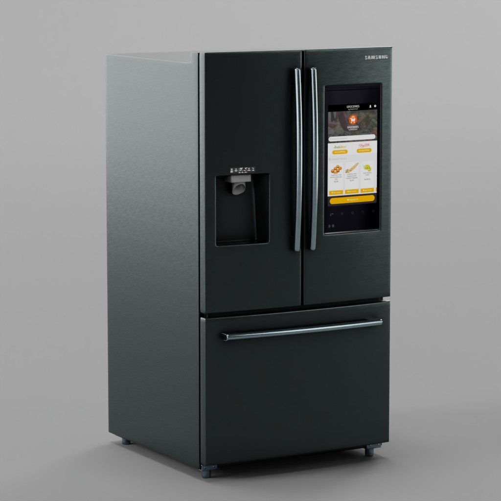 Samsung Smart Fridge | Kitchen Storage Spaces models | BlenderKit