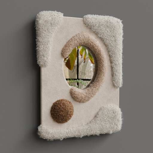Fluffy Mirror | Mirrors models | BlenderKit