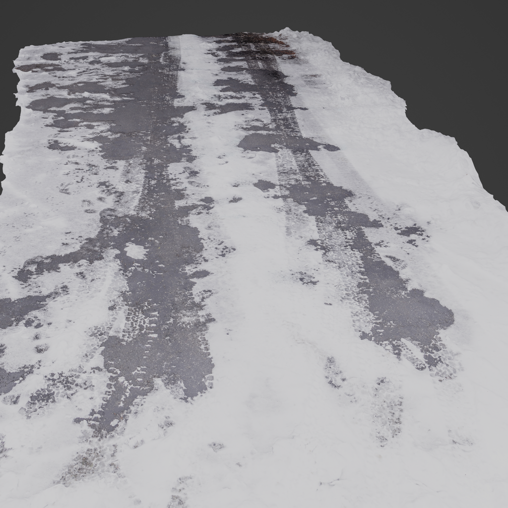 Snow Covered Driveway Photoscan | Architecture models | BlenderKit