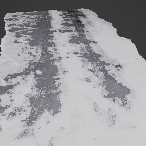Snow Covered Driveway Photoscan | Architecture models | BlenderKit