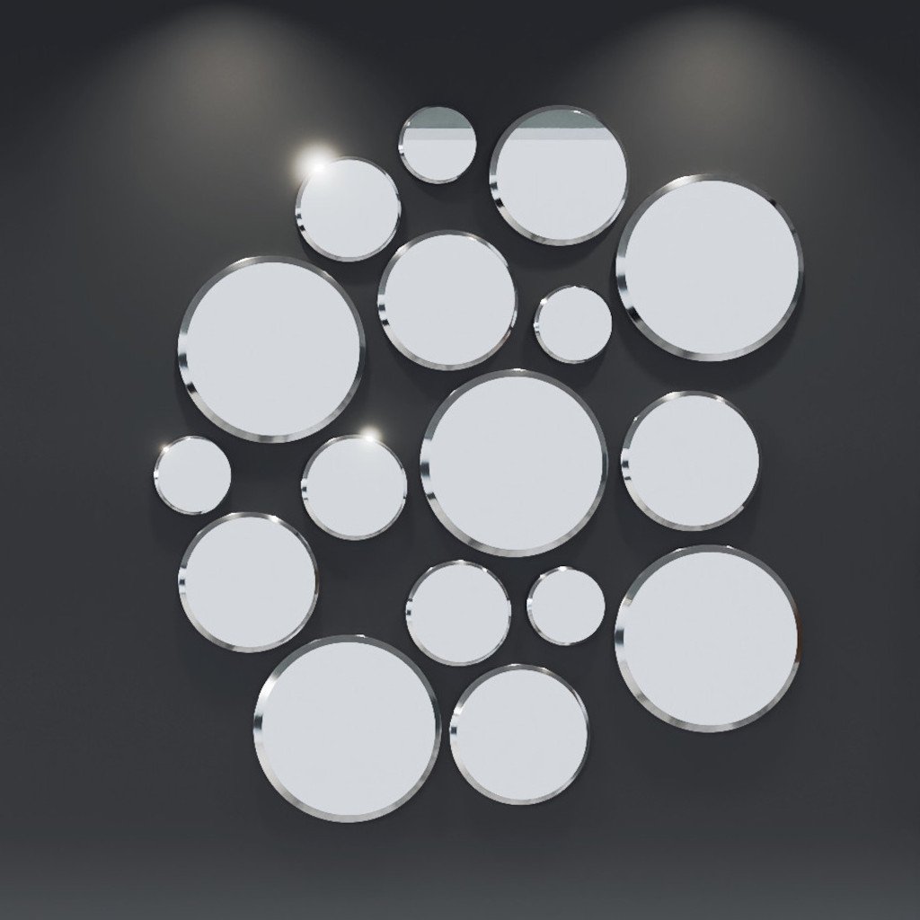 Modern Composite Mirror (17 pieces) | FREE Mirrors models | BlenderKit