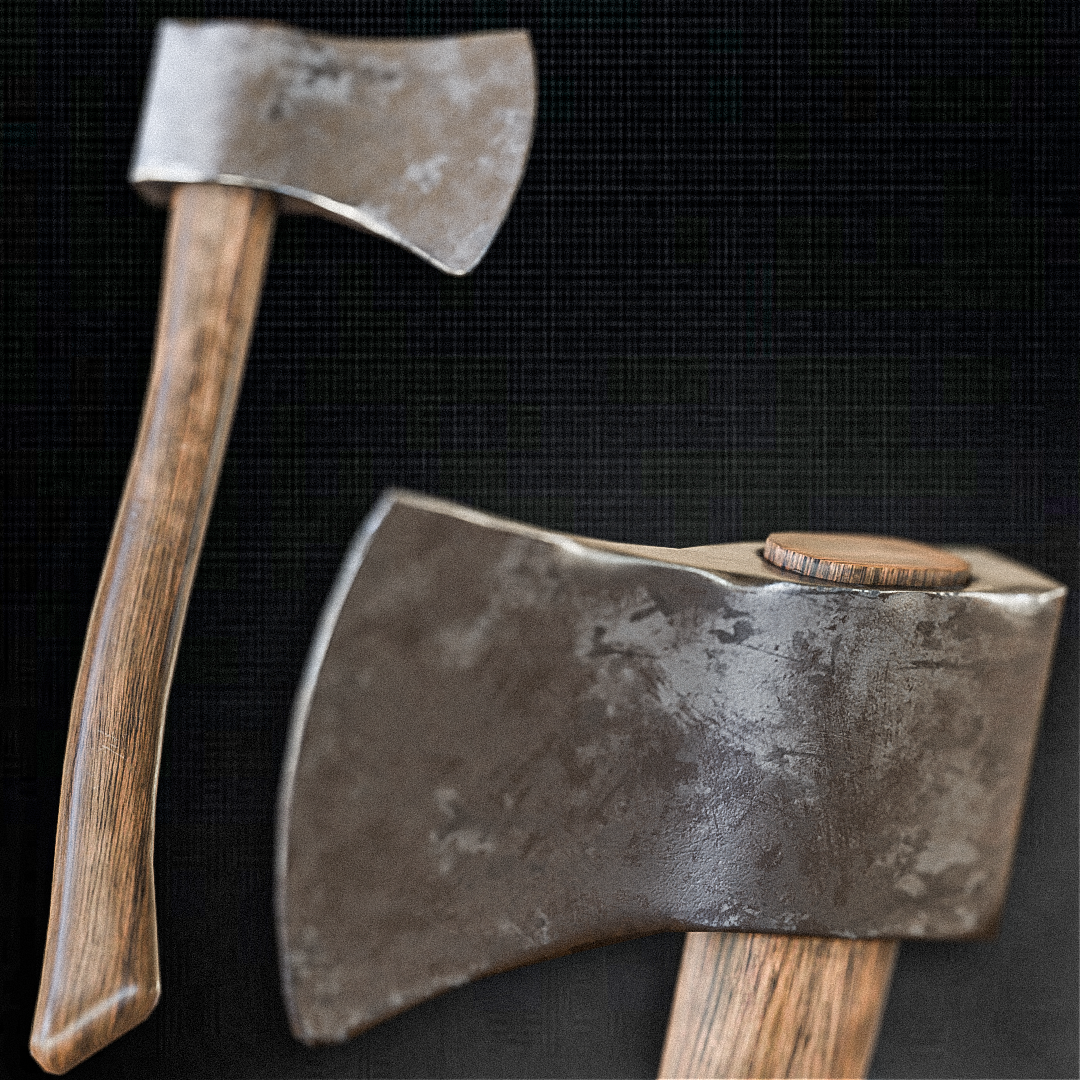 Weathered Wooden Axe | Power & Hand Tools models | BlenderKit