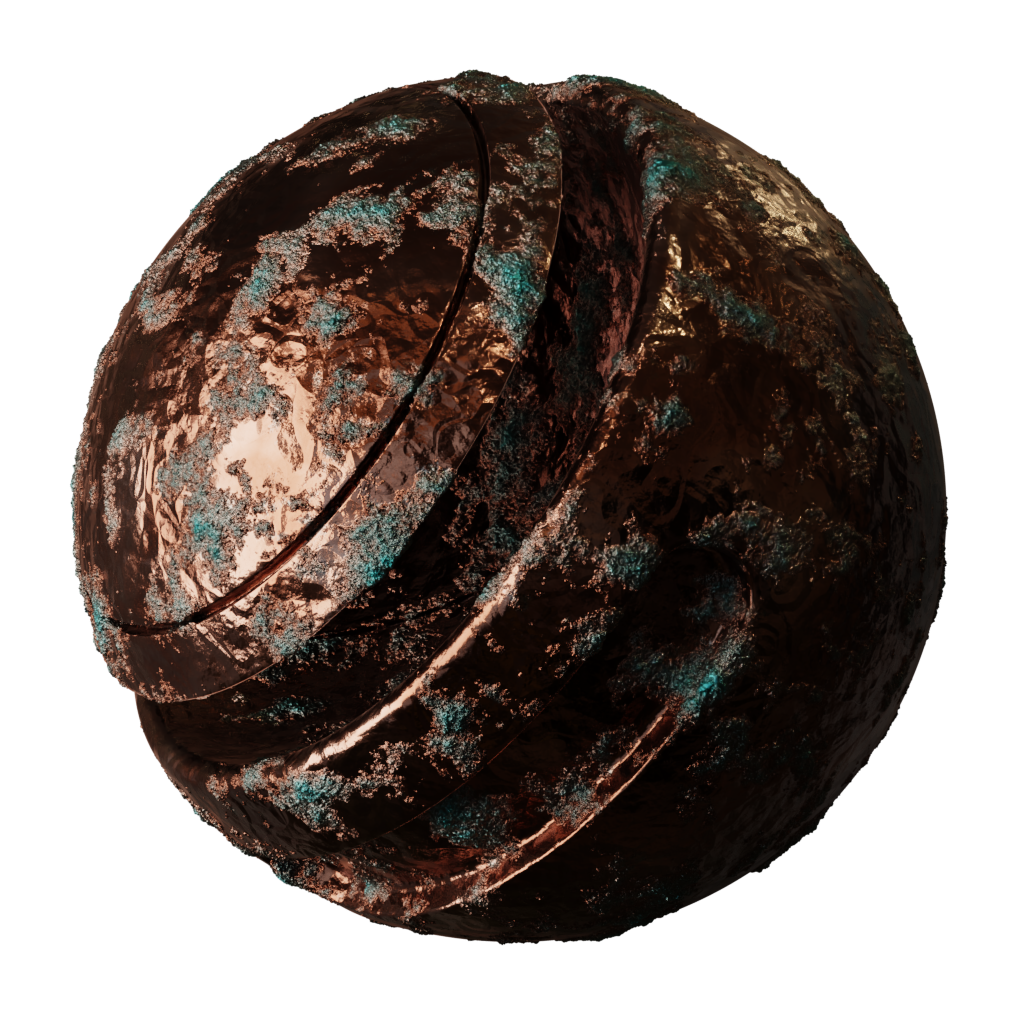 Verdigris Patina Infused Copper | FREE metal materials | BlenderKit