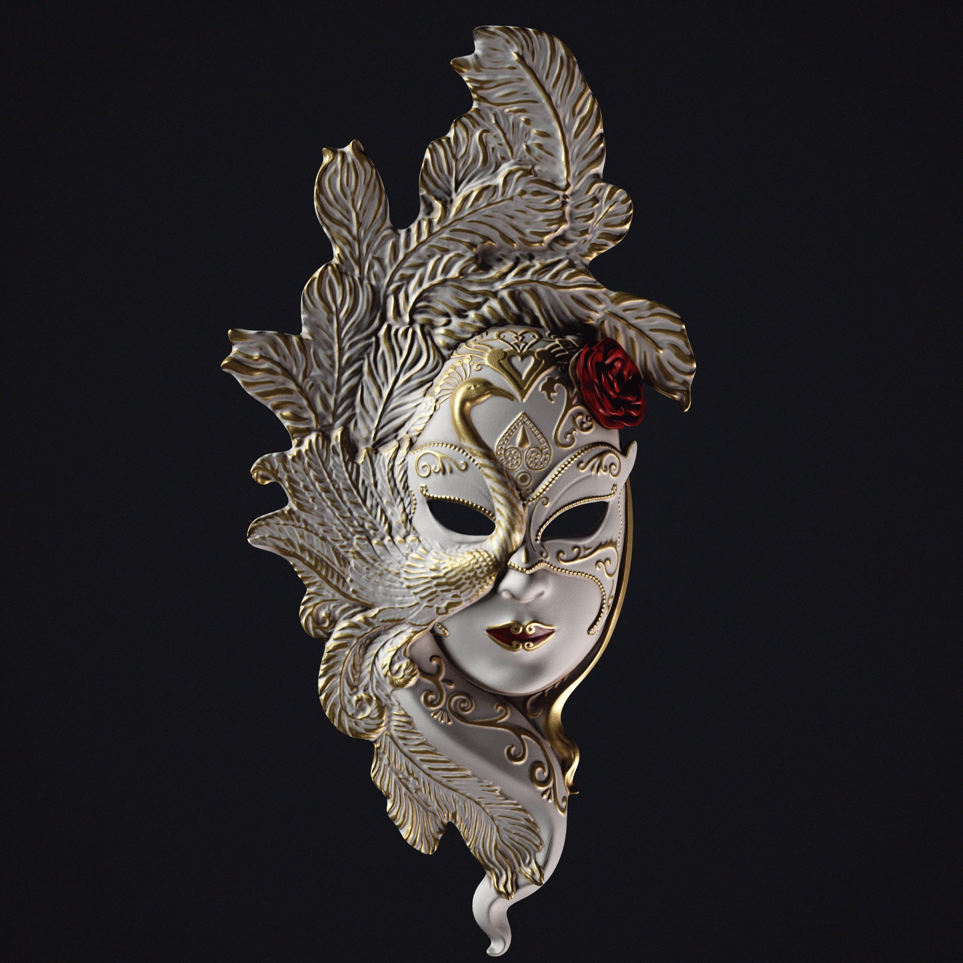 Venetian mask | Headwear models | BlenderKit