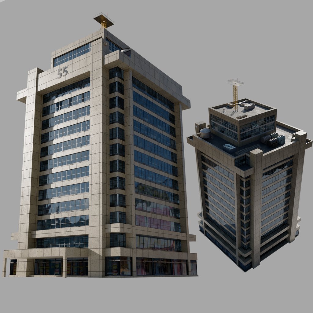 55 sky skyscraper | Commercial Buildings models | BlenderKit