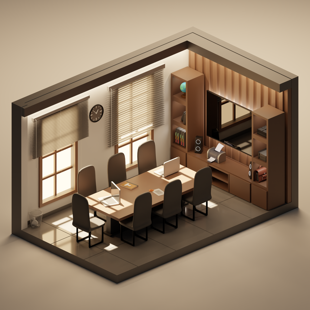 Iso Meeting Room | Interior scenes | BlenderKit
