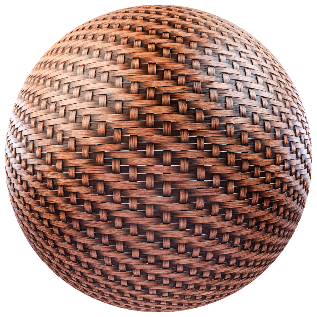 Brown wave basket | FREE fabric materials | BlenderKit