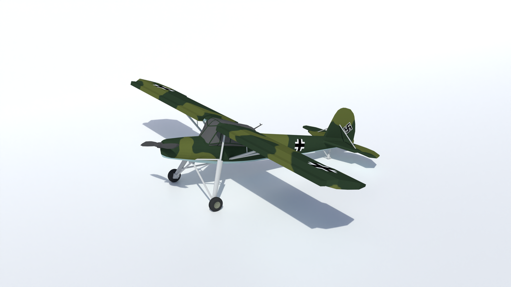 Low Poly Fieseler Fi 156 Storch | Military Aircraft models | BlenderKit
