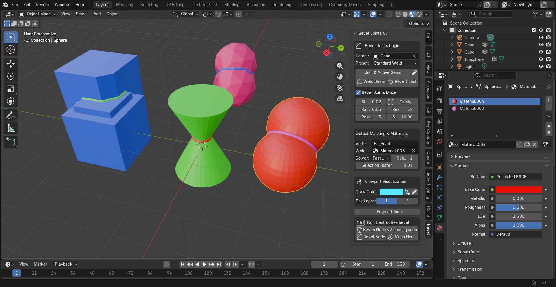 Bevel Joints - Join Meshes - Weld - Bevel V2 compatible - Set Mesh ...