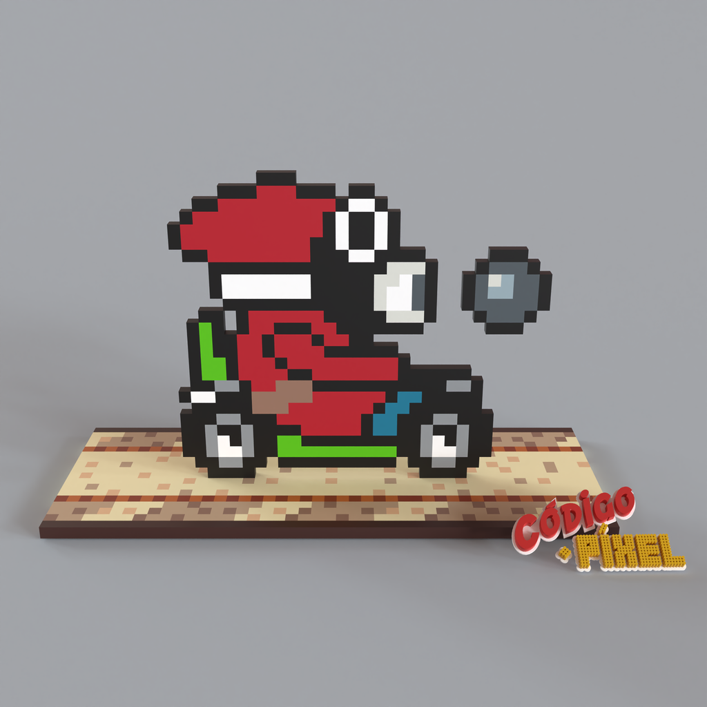 SMK024 - Super Pixel Kart Snifit | 3D Character models | BlenderKit