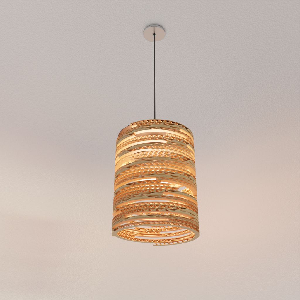 Cardboard Light Fixture Random cylinder | Ceiling Lights models ...