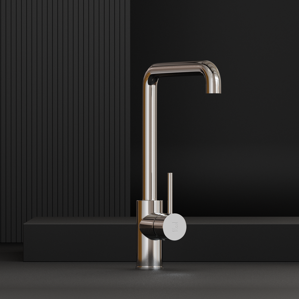 Faucet Theo Chrome | Kitchen Faucets models | BlenderKit