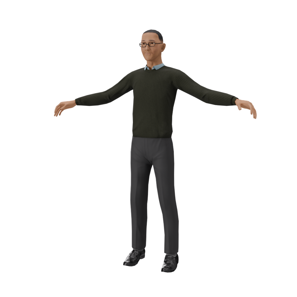 Men Employee Character | Men models | BlenderKit