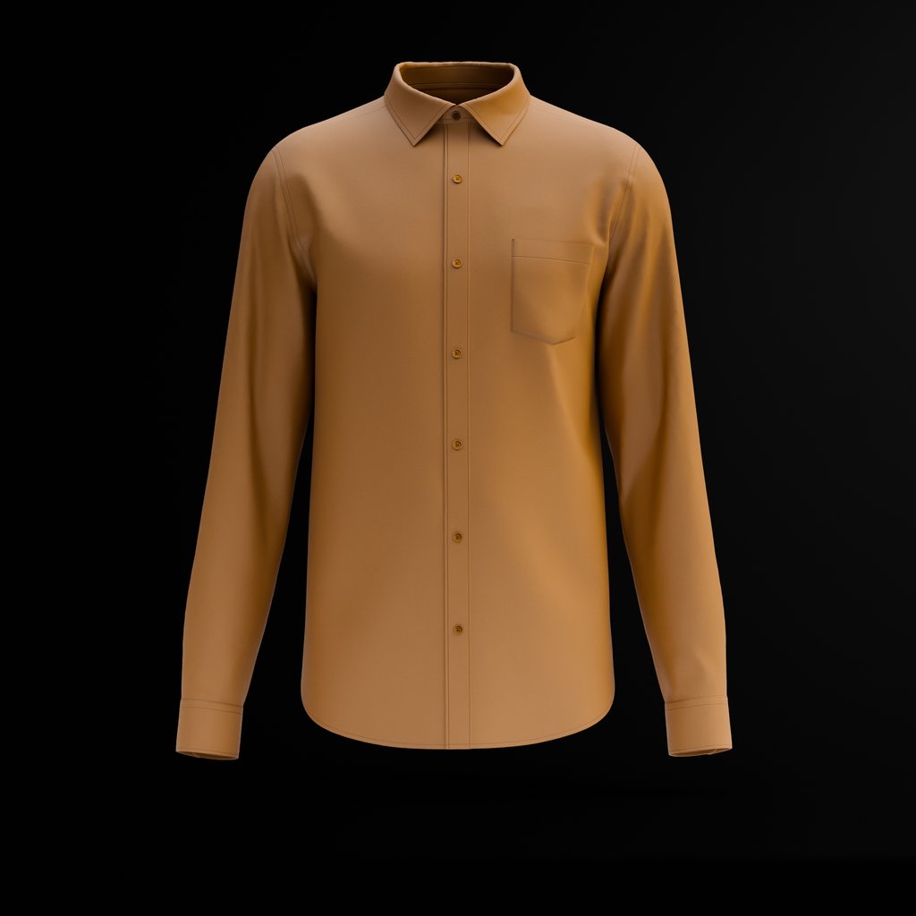 Long Sleeve Mens Basic Formal Shirt | Man Clothing models | BlenderKit