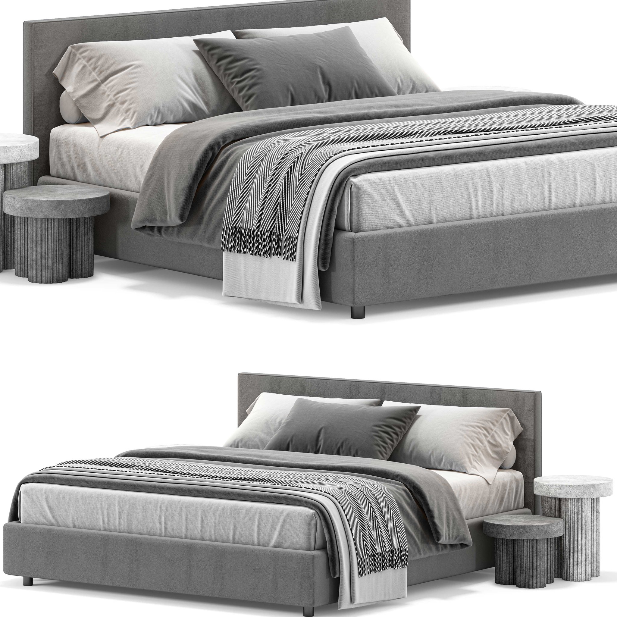 Bed Luiza Grand | Beds models | BlenderKit