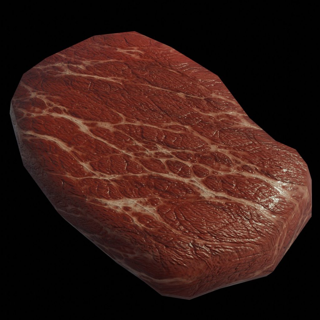 Raw Steak | FREE Food models | BlenderKit