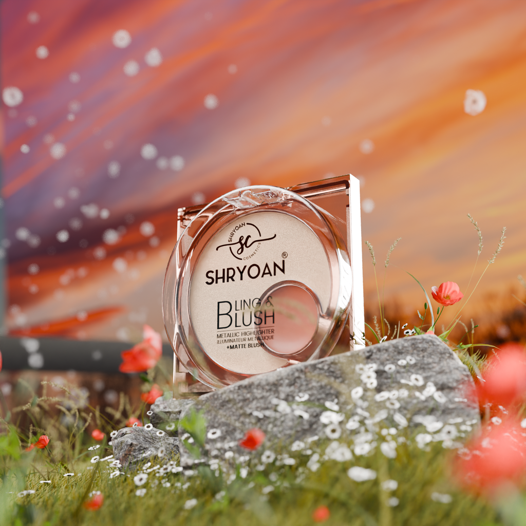 Blush highlighter animated nature shot | Mockup scenes | BlenderKit