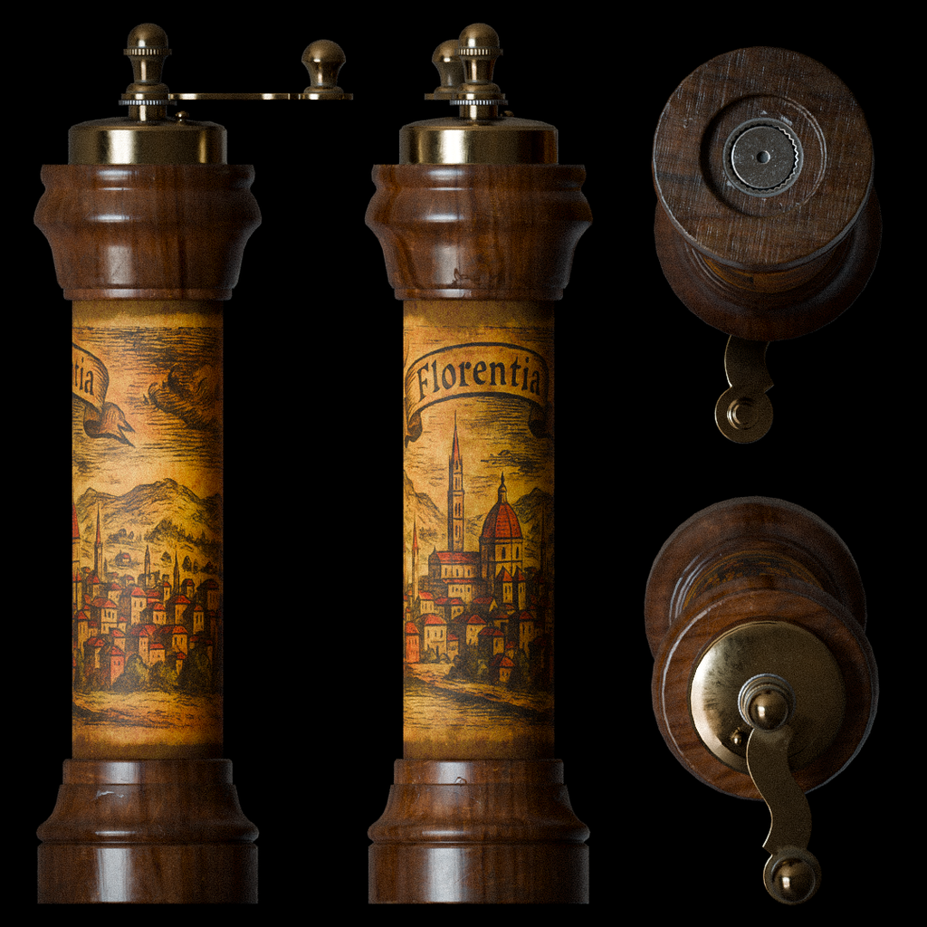 Vintage Italian Pepper Grinder | Interior Decorations models | BlenderKit