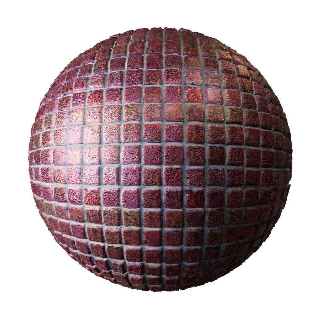 Red Mosaic Tiles | FREE tiles materials | BlenderKit