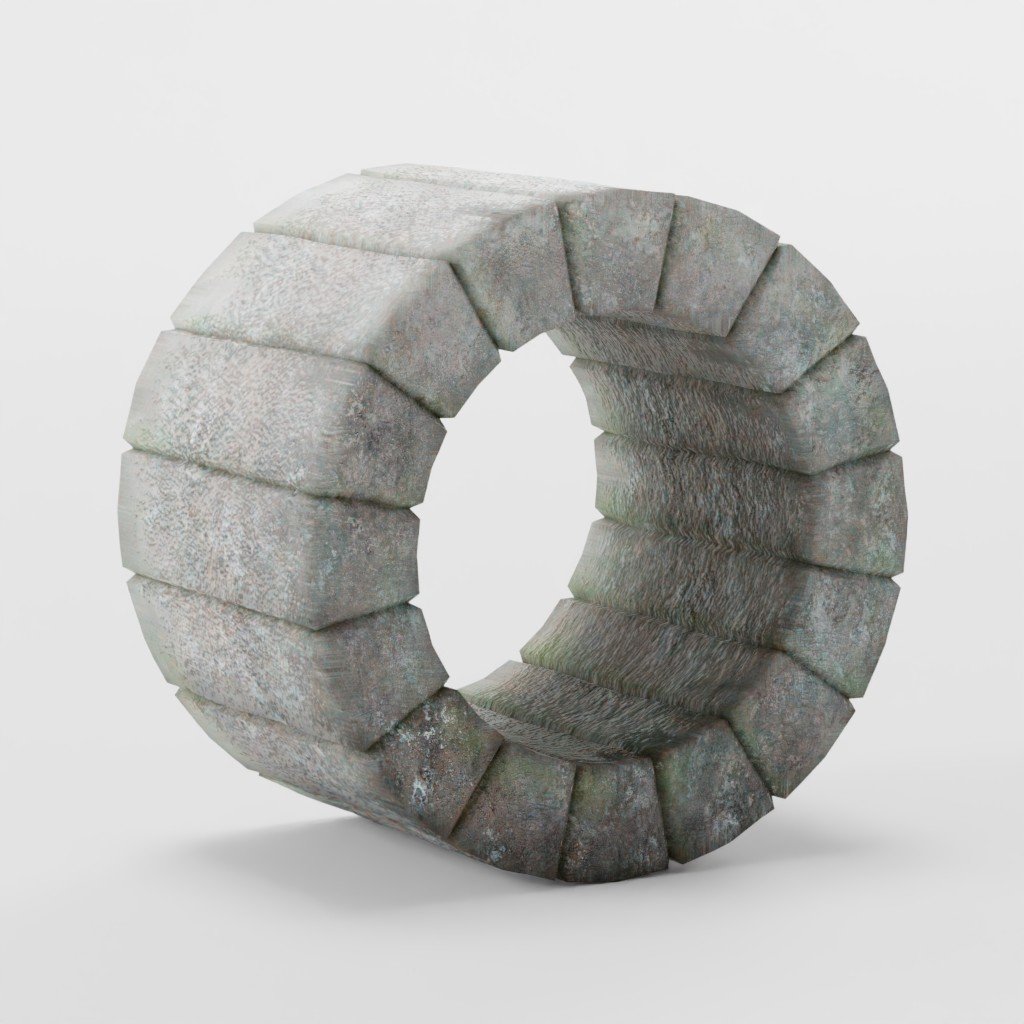 Circular Stone Window Frame | Windows models | BlenderKit