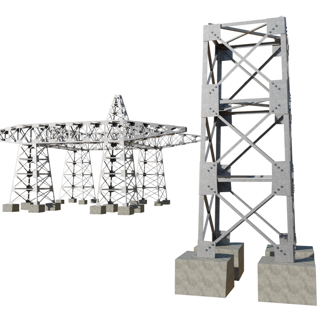 Parametric Truss Structure | Industrial models | BlenderKit