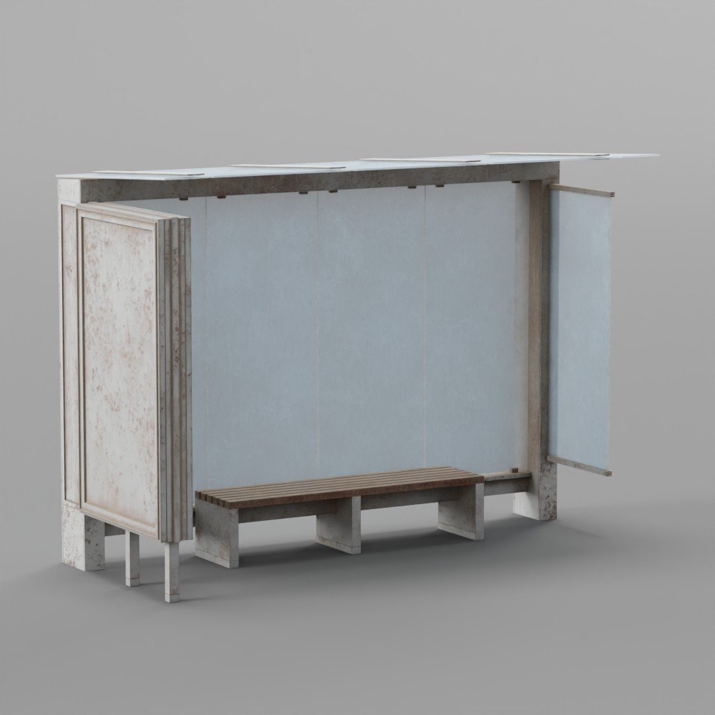 Bus stop | Buses 3D Models models | BlenderKit
