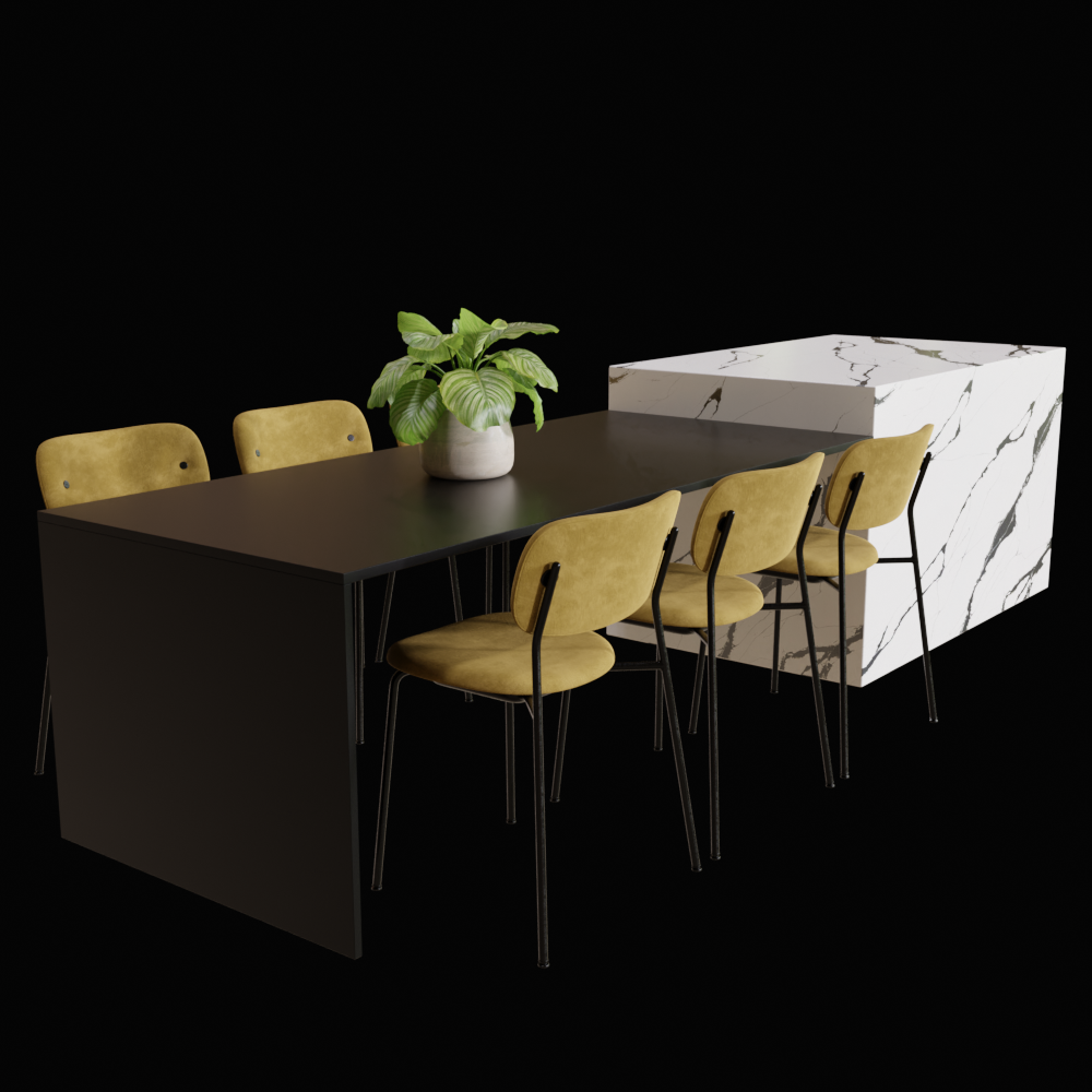 Set dining chair | FREE Chair-table Sets models | BlenderKit