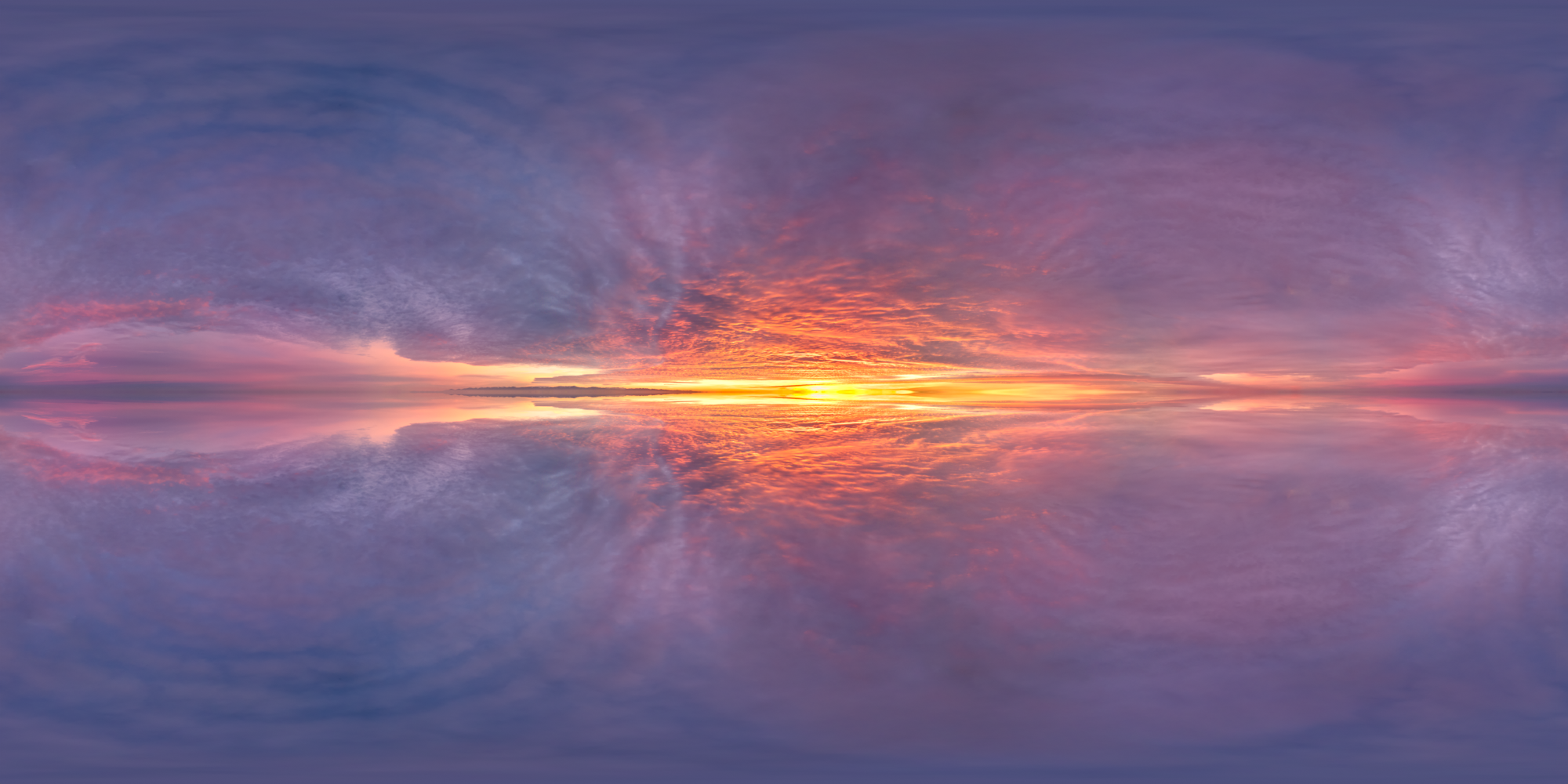 Infinite Real Sky - Dramatic Red Sunset | Nature HDRis | BlenderKit