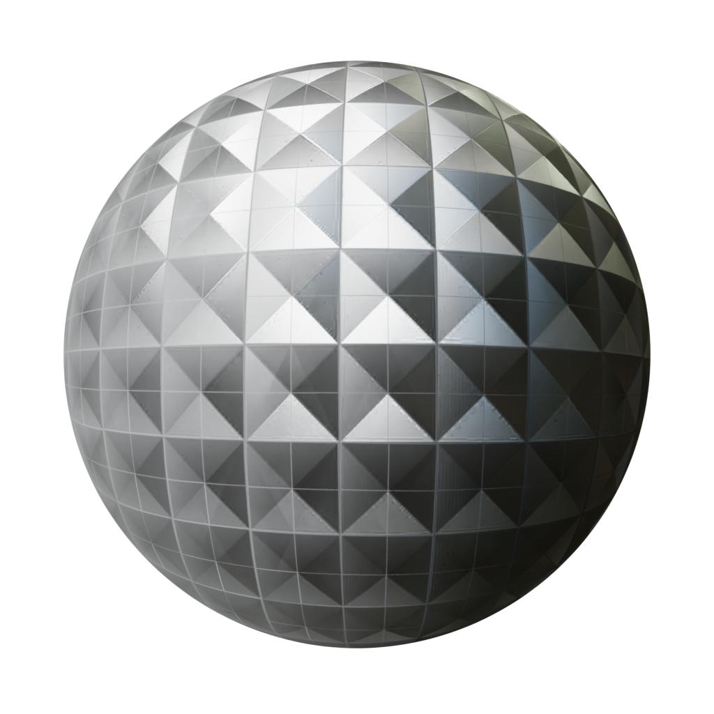 Silver Squares pyramid | FREE metal materials | BlenderKit