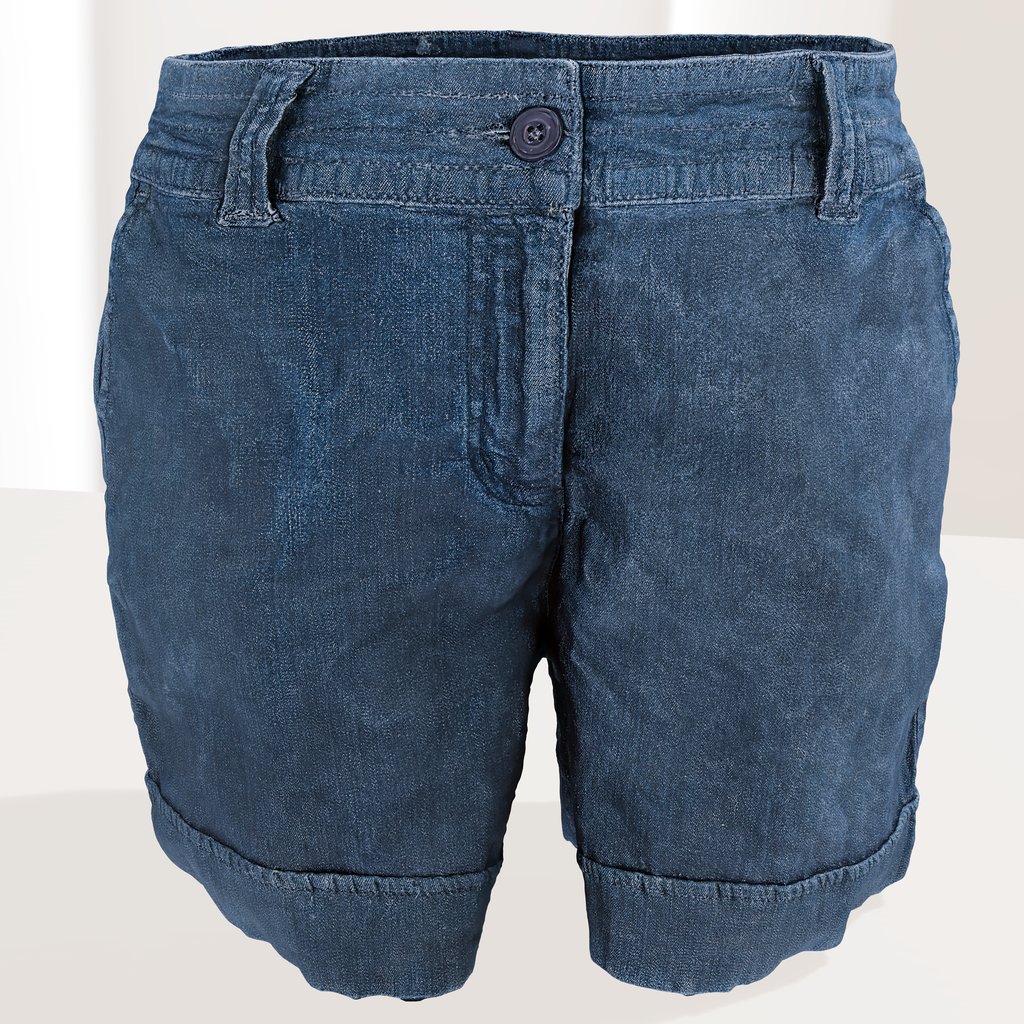 Blue Jeans Shorts Women's Denim Cloth | Women Clothing models | BlenderKit