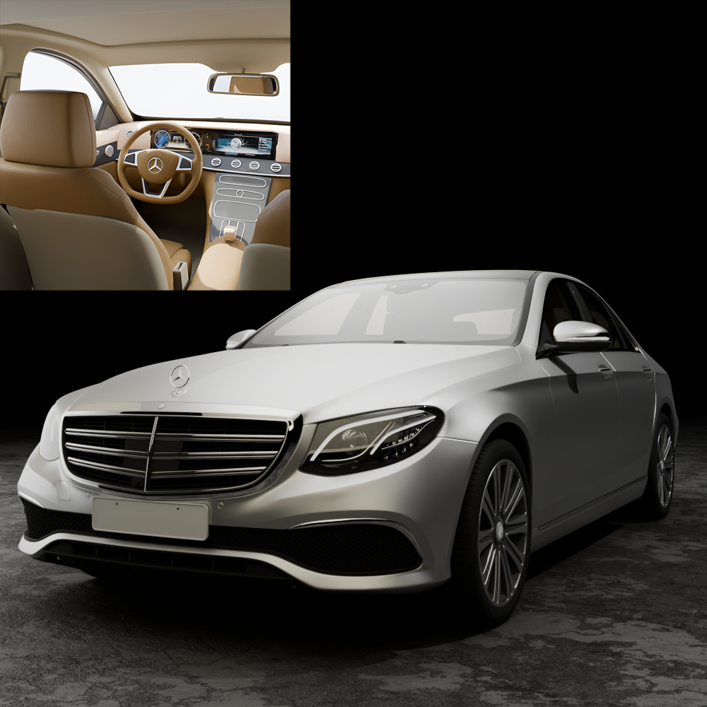 Mercedes E Class With Interior | Modern Cars models | BlenderKit