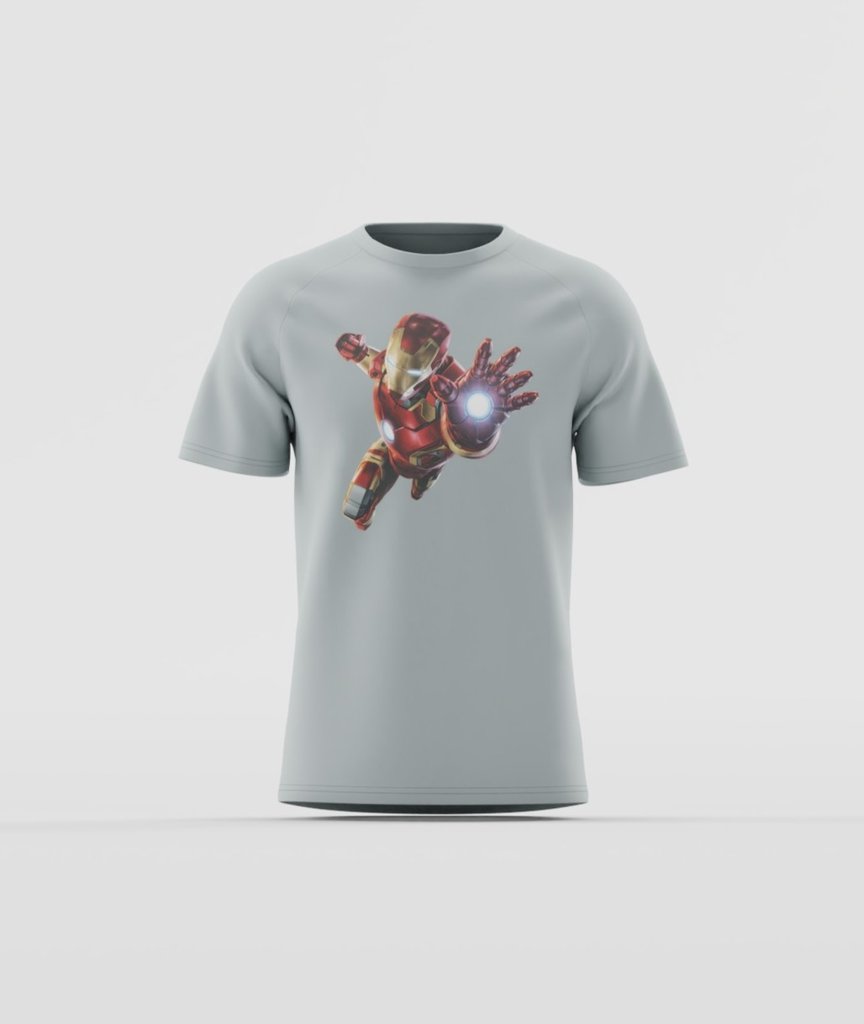 Iron Man Blast Graphic T-Shirt | Man Clothing models | BlenderKit